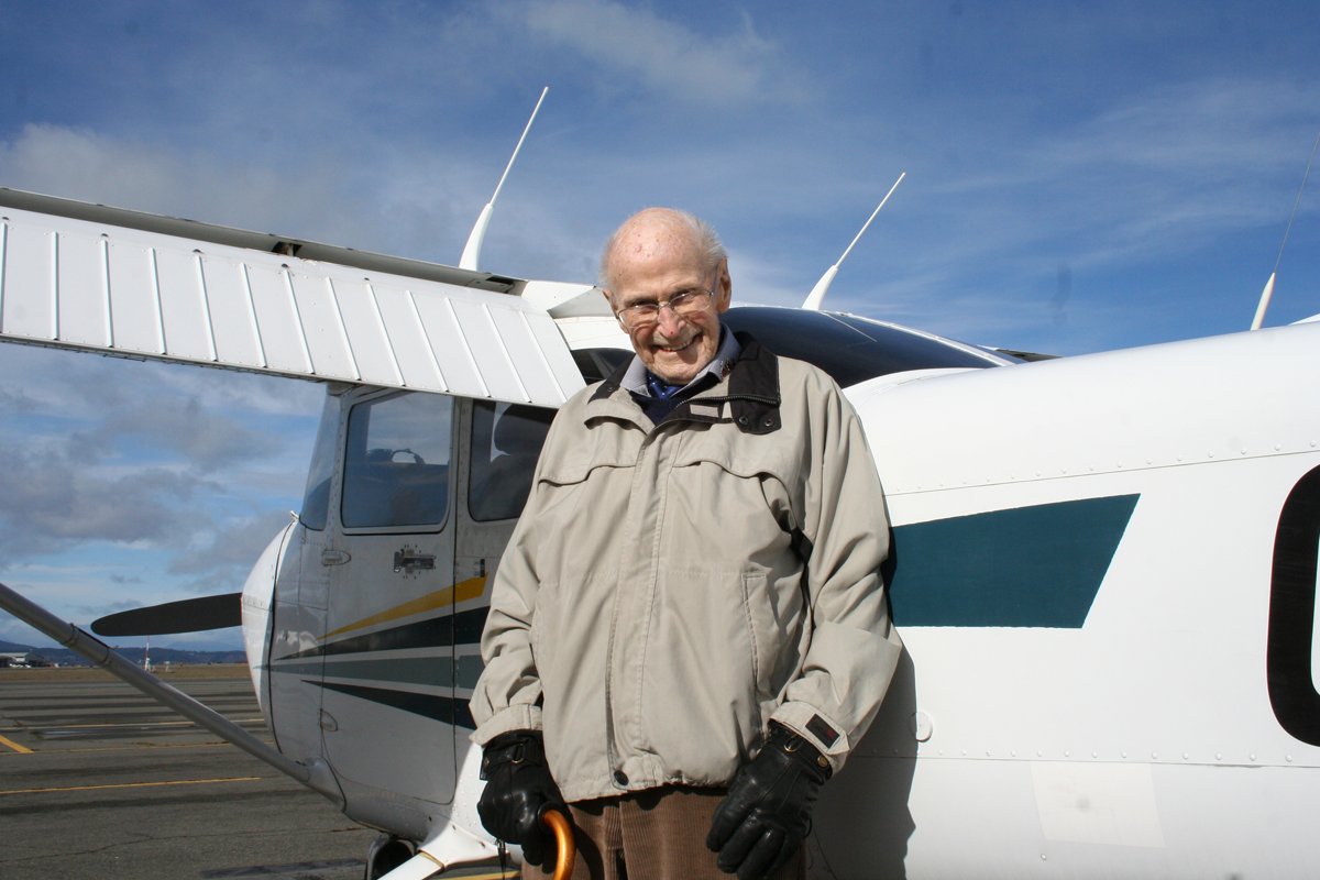 Centenarian, Naval Veteran Becomes Pilot for a Day